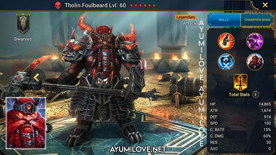 Tholin Foulbeard | Raid Shadow Legends - AyumiLove