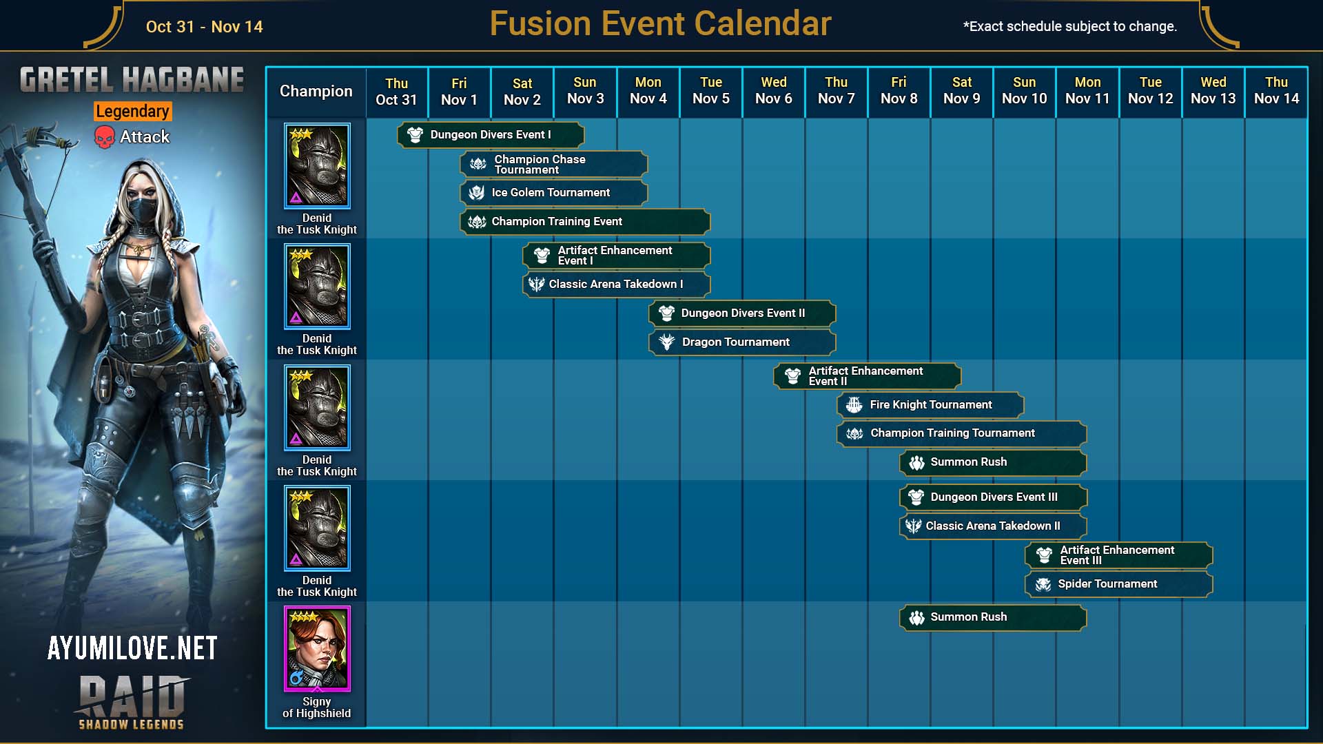 Raid Shadow Legends Champion Fusion 2024 Guide - AyumiLove