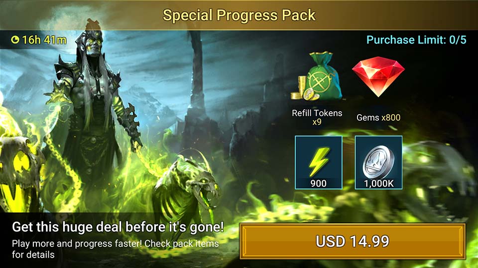 Raid Shadow Legends List of Offer Packs Guide - AyumiLove